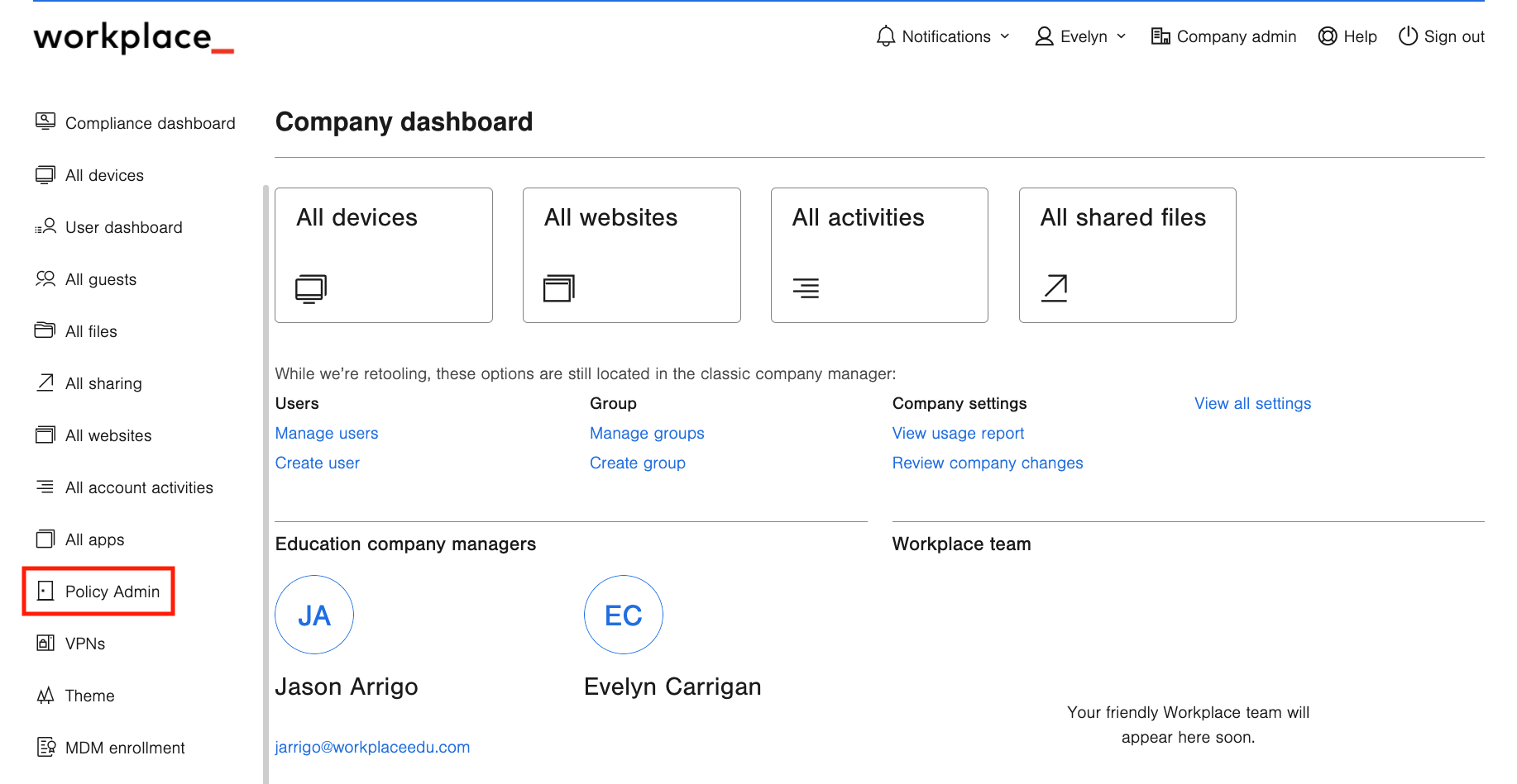 Policy Admin Overview – Venn Help Center
